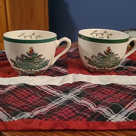 Spode | Dining | Spode Christmas Tree Tea Cups Set Of 2 | Poshmark